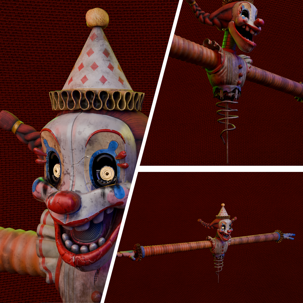 Withered Circus Animatronic Rigged | Robots Characters models | BlenderKit