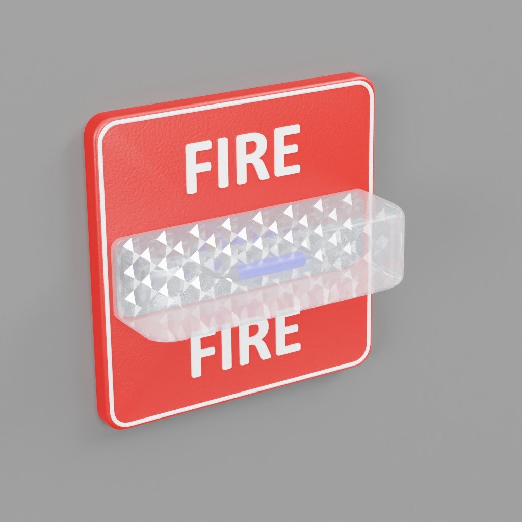 Fire Alarm V2 | FREE Signs models | BlenderKit