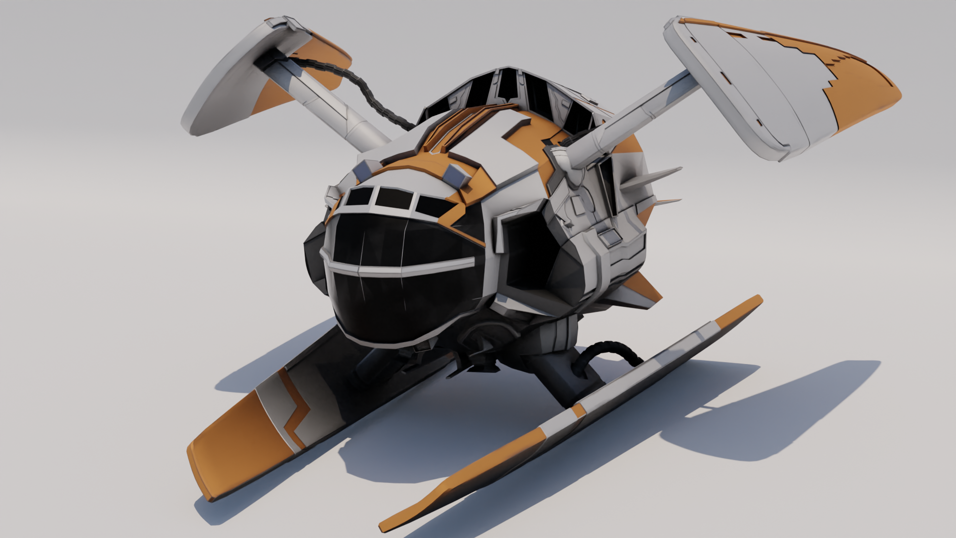 Kezrek G1 Spaceship | FREE Spacecraft models | BlenderKit