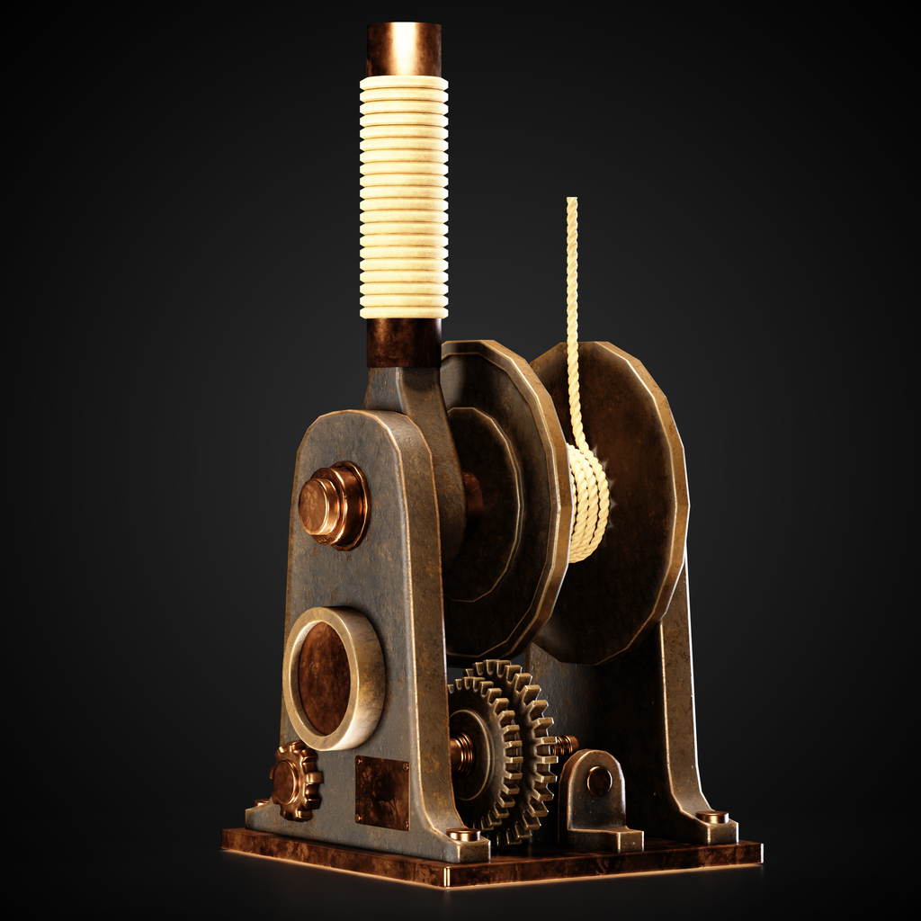 Mechanical Lever Game-Ready | Industrial Machinery models | BlenderKit