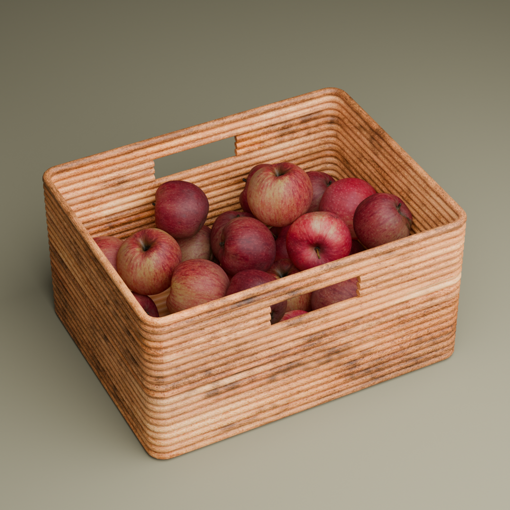 Apple Crate | Fruit & Vegetables models | BlenderKit