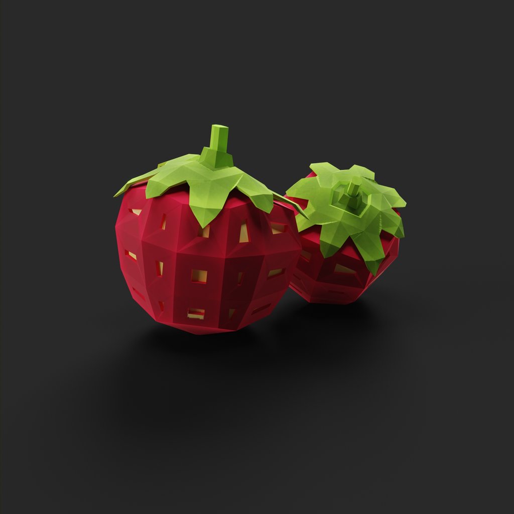 Low Poly Fruit Manggo | FREE Fruit & Vegetables models | BlenderKit