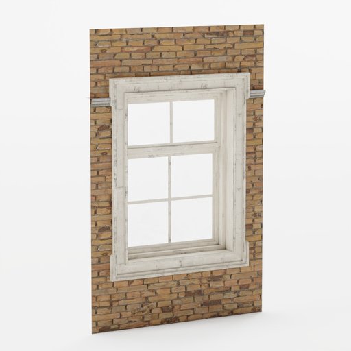 Wall window center#1 2x3 | Windows models | BlenderKit