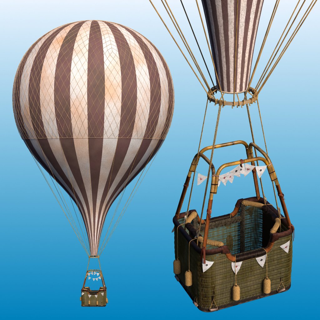 Hot Air Balloon | Air Baloons models | BlenderKit