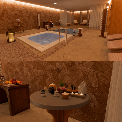 Spa Scene | Public scenes | BlenderKit