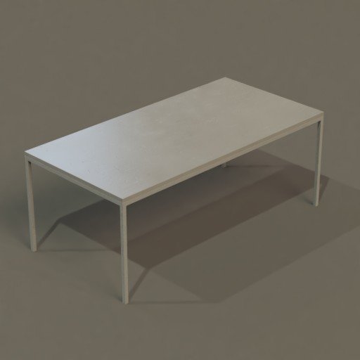 Minimalist Steel+Concrete Table | 3D Table models | BlenderKit