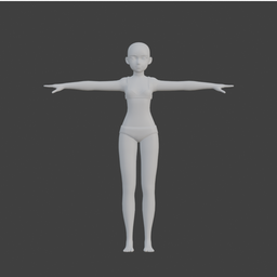 Female Base Mesh Clean Topology | Anatomy models | BlenderKit