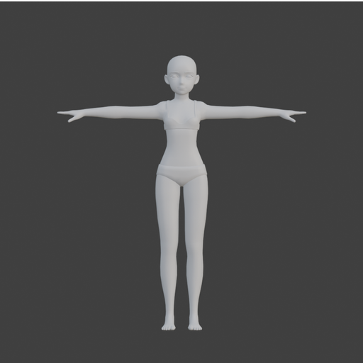 Female Base Mesh Clean Topology | Anatomy models | BlenderKit