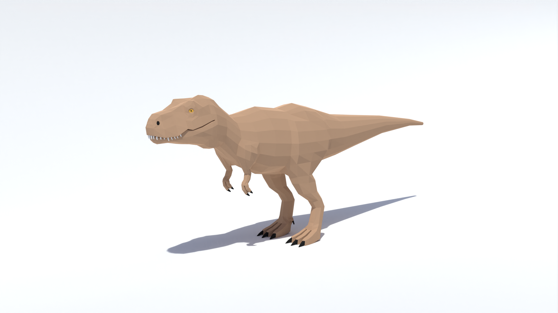 Low Poly Tyrannosaurus T-Rex | Dinosaurs models | BlenderKit