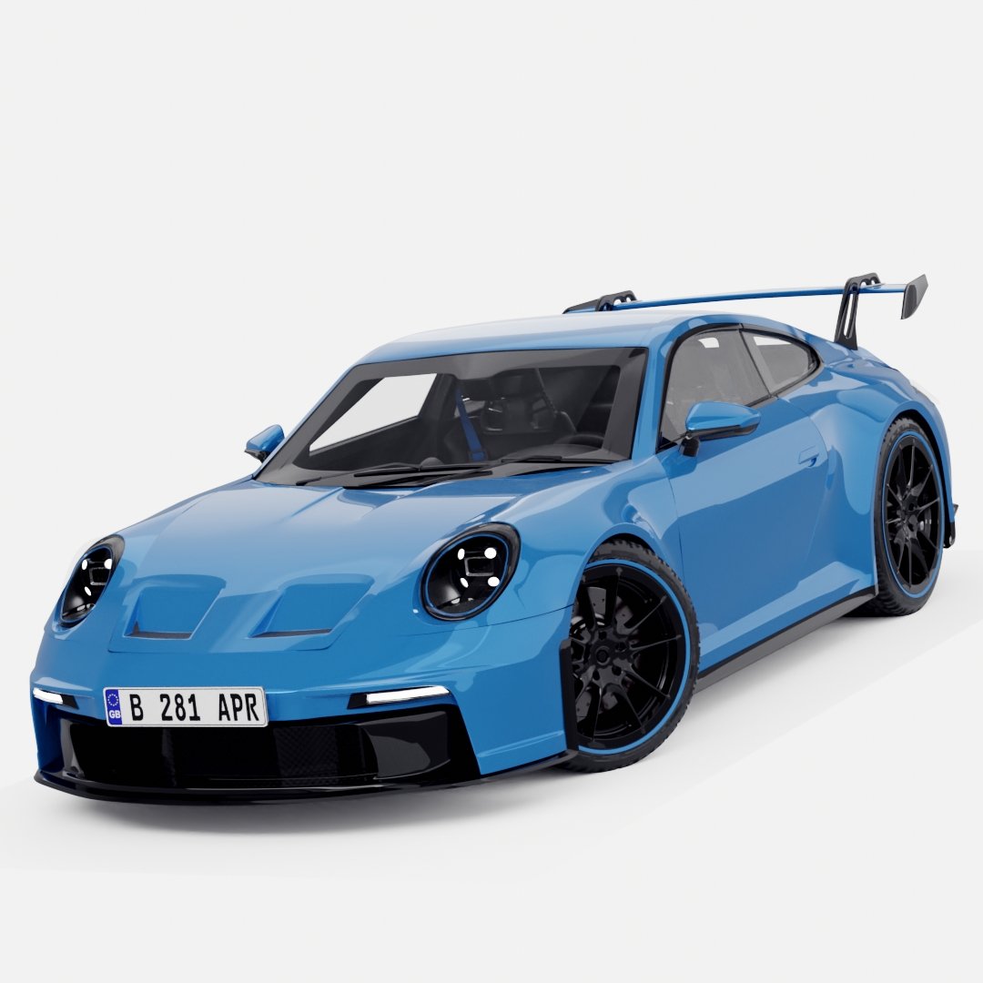 Porsche 922 gt3 Touring | 3D Luxury / Supercar models | BlenderKit