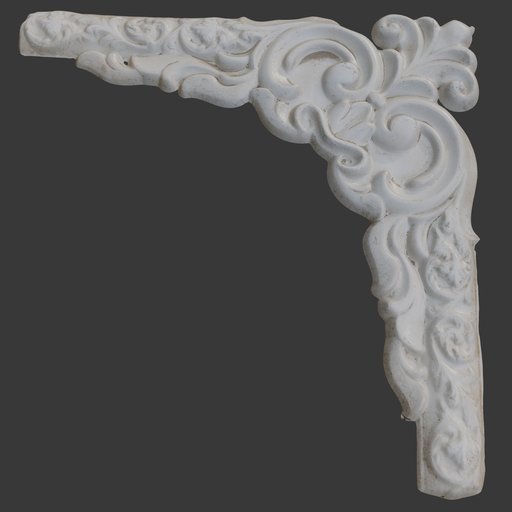 Baroque Corner Ornament | FREE Molding / Carving models | BlenderKit