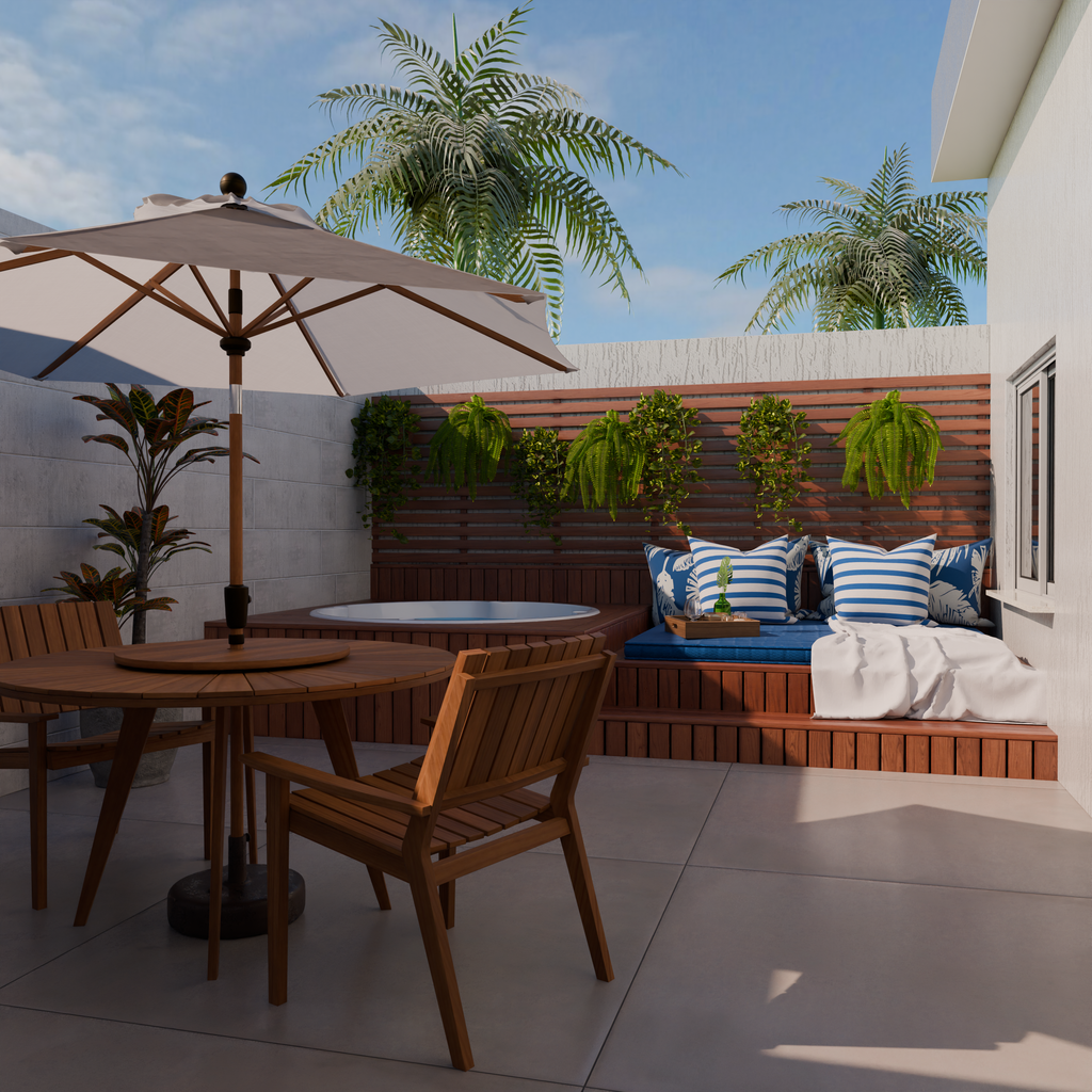 Jacuzzi lounge | Architectural outdoor scenes scenes | BlenderKit