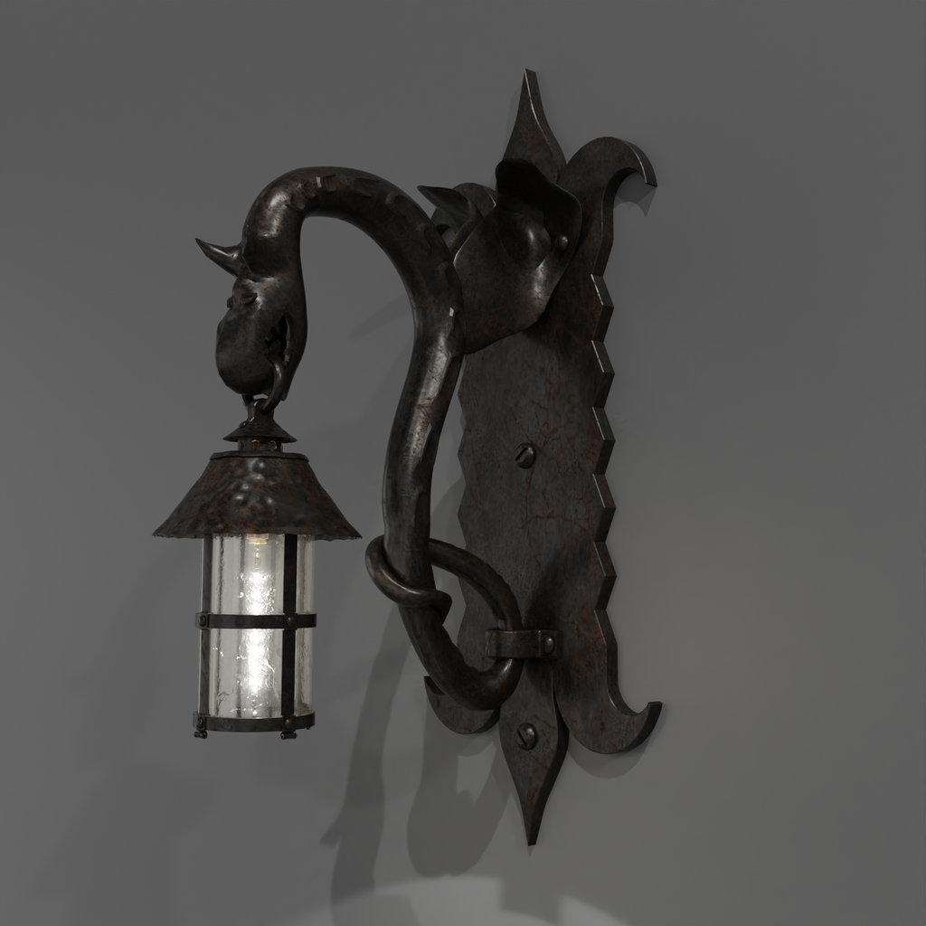 Dragon lantern | FREE Wall Light models | BlenderKit