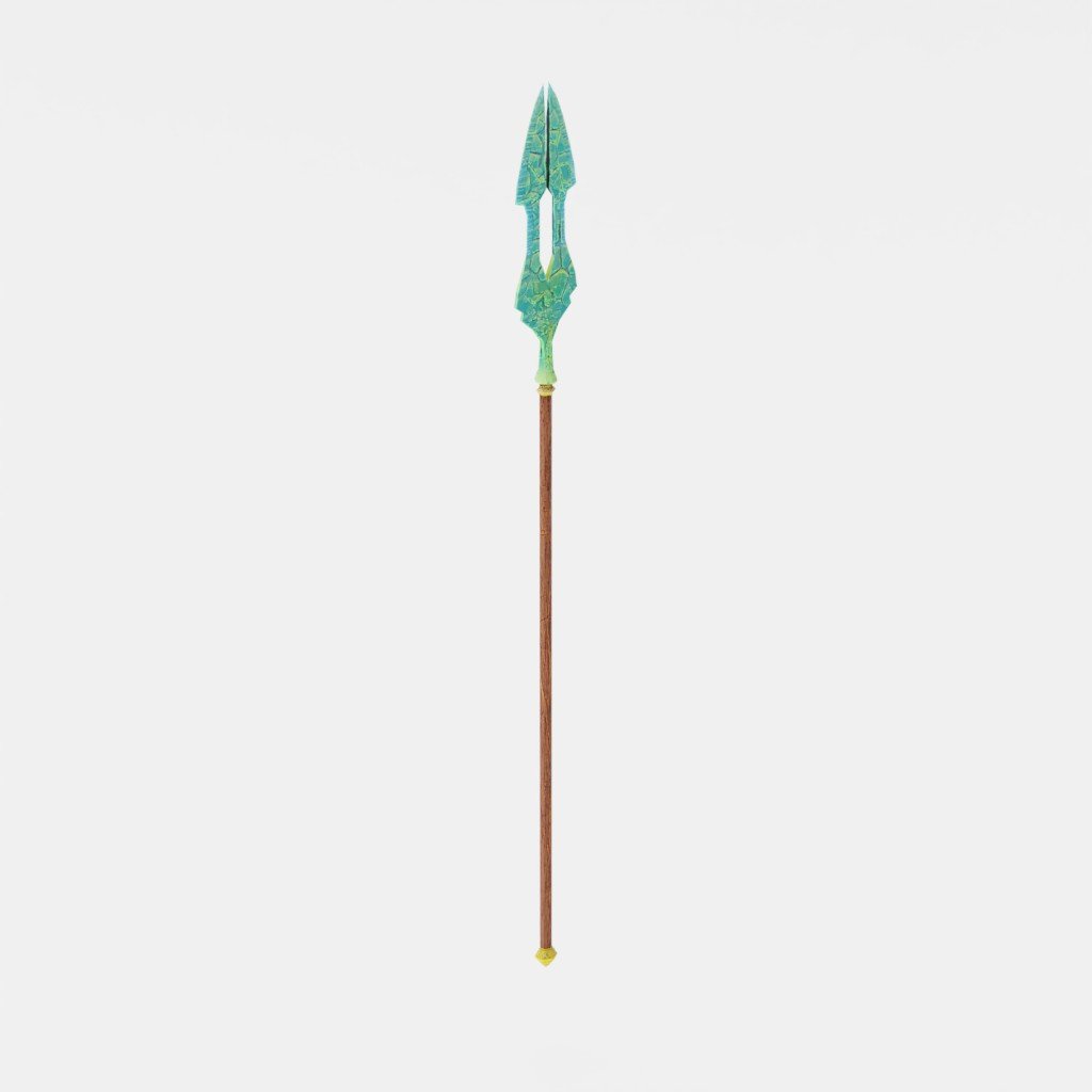 Stylized hand painted stone spear | FREE Historical Weapons models ...