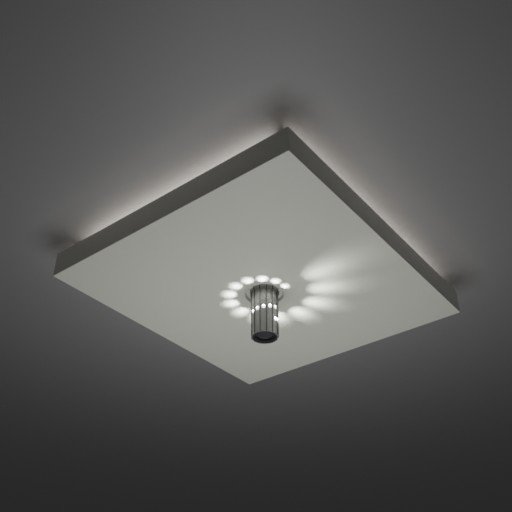 BlenderKit | Download the FREE Swirl LED Ceiling Light panel model