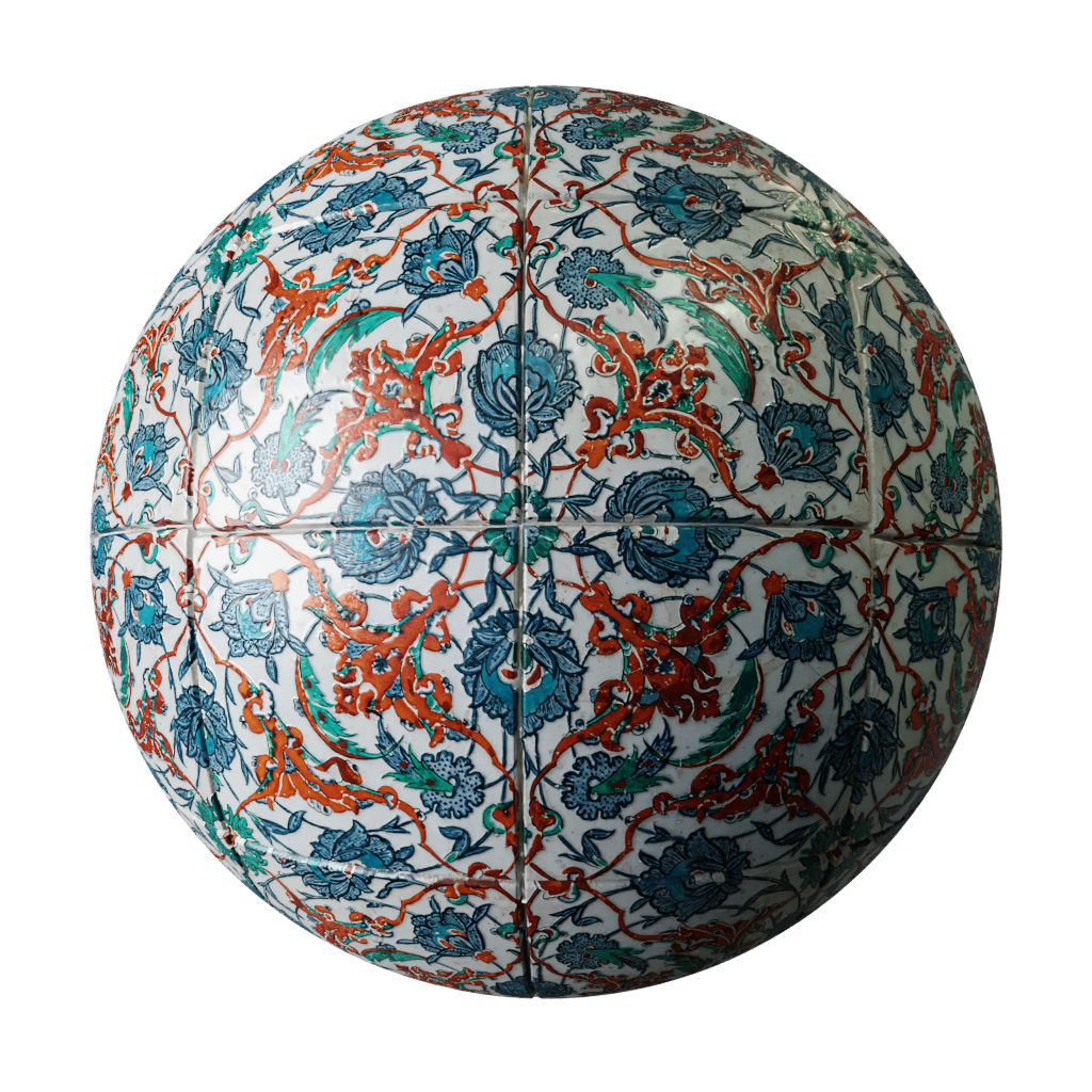 Floral Tiles | FREE tiles materials | BlenderKit