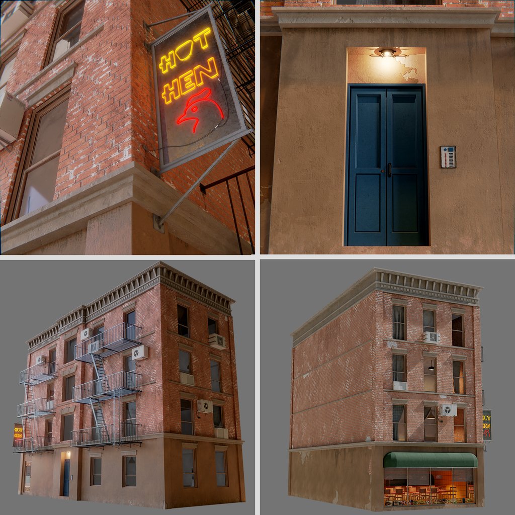 Building 01 | Private Buildings models | BlenderKit