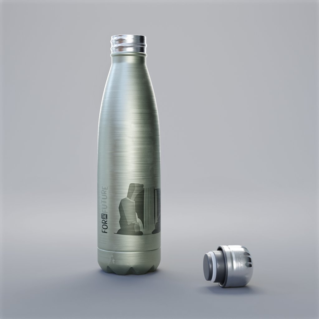 Stainless steel water bottle | Beverages models | BlenderKit