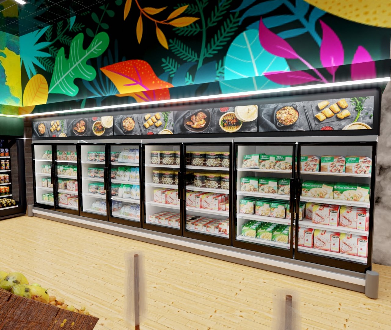 Refrigerator display retail | Shopping / Retail models | BlenderKit