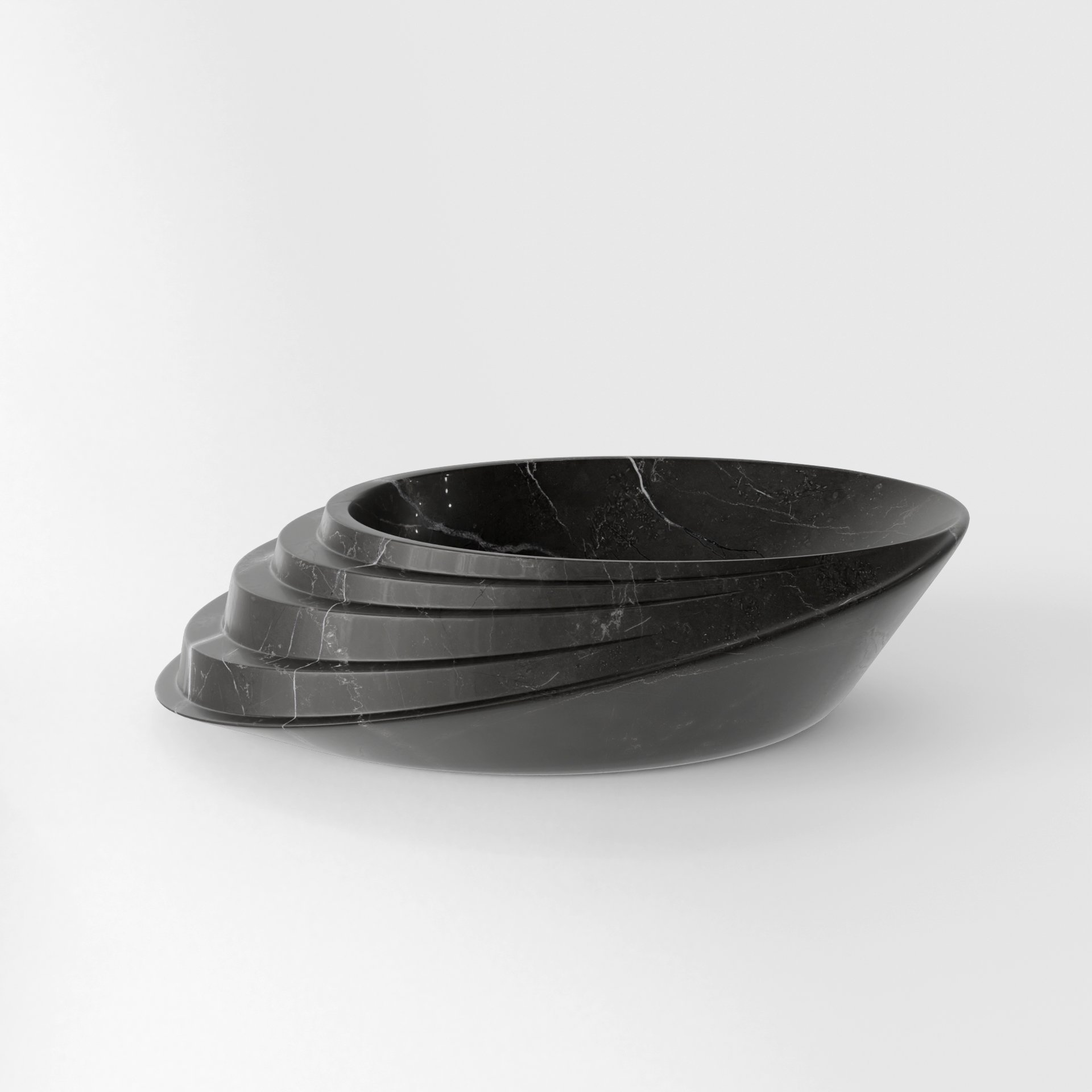 Modern Oval Black Marble Wash Basin | Wash Basins models | BlenderKit