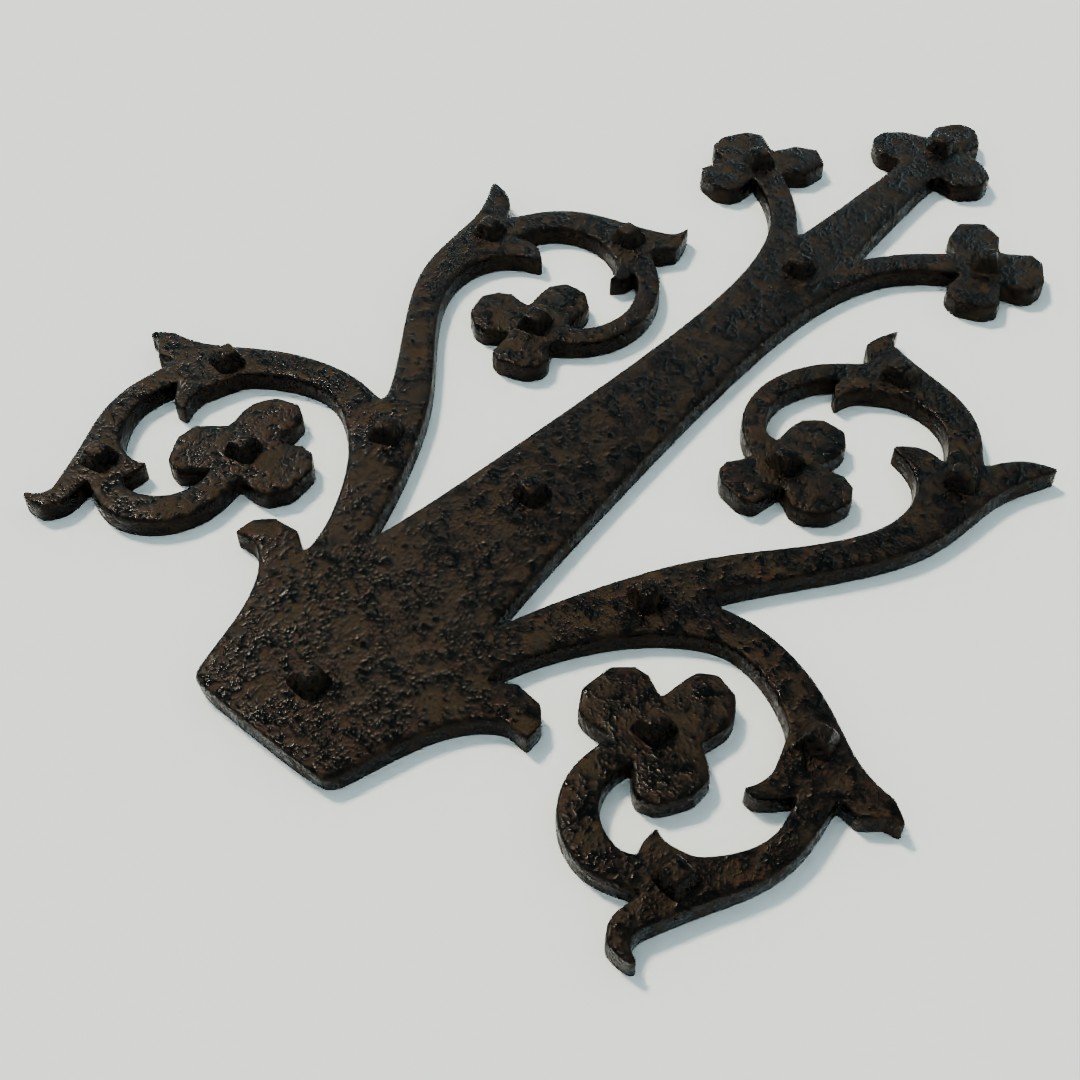 Cast Iron Hinge | Doors models | BlenderKit