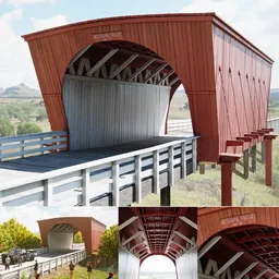 Roseman Covered Bridge | Architectural Structures models | BlenderKit