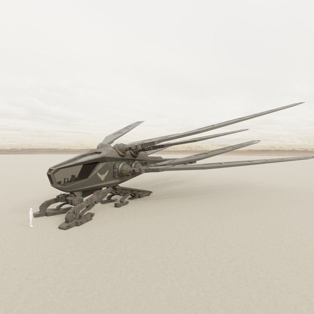 Dune Ornithopter | Spacecraft models | BlenderKit