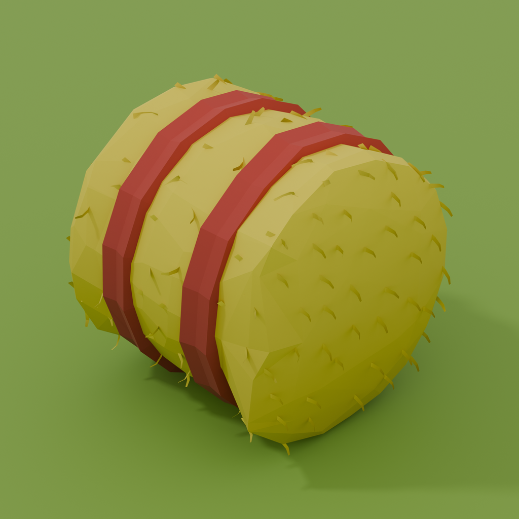 Low Poly Haybale | Outdoor Plants models | BlenderKit
