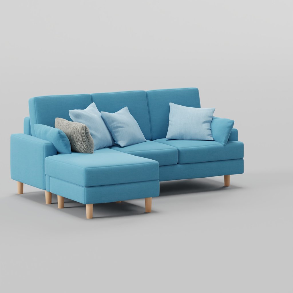 Couch fabric sofa | Sofas models | BlenderKit