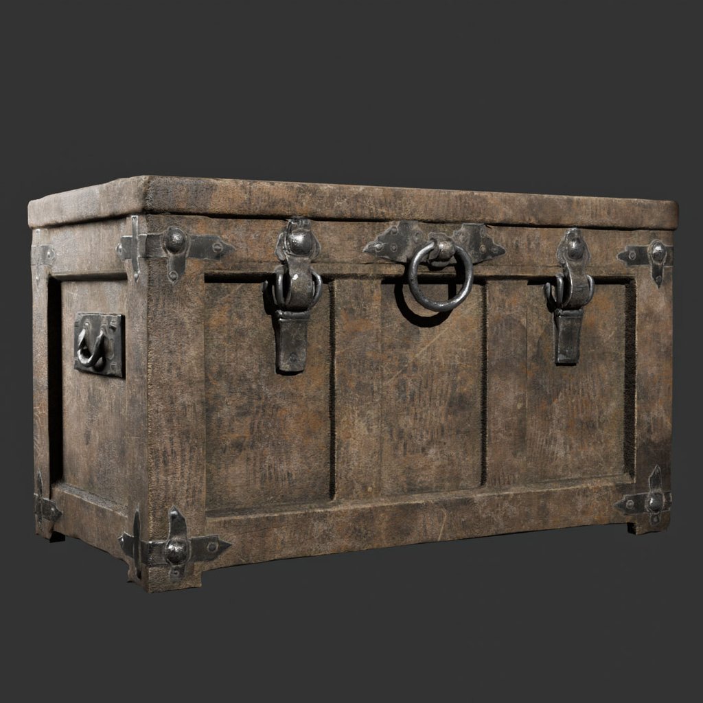 Medival wooden chest | Interior Design models | BlenderKit
