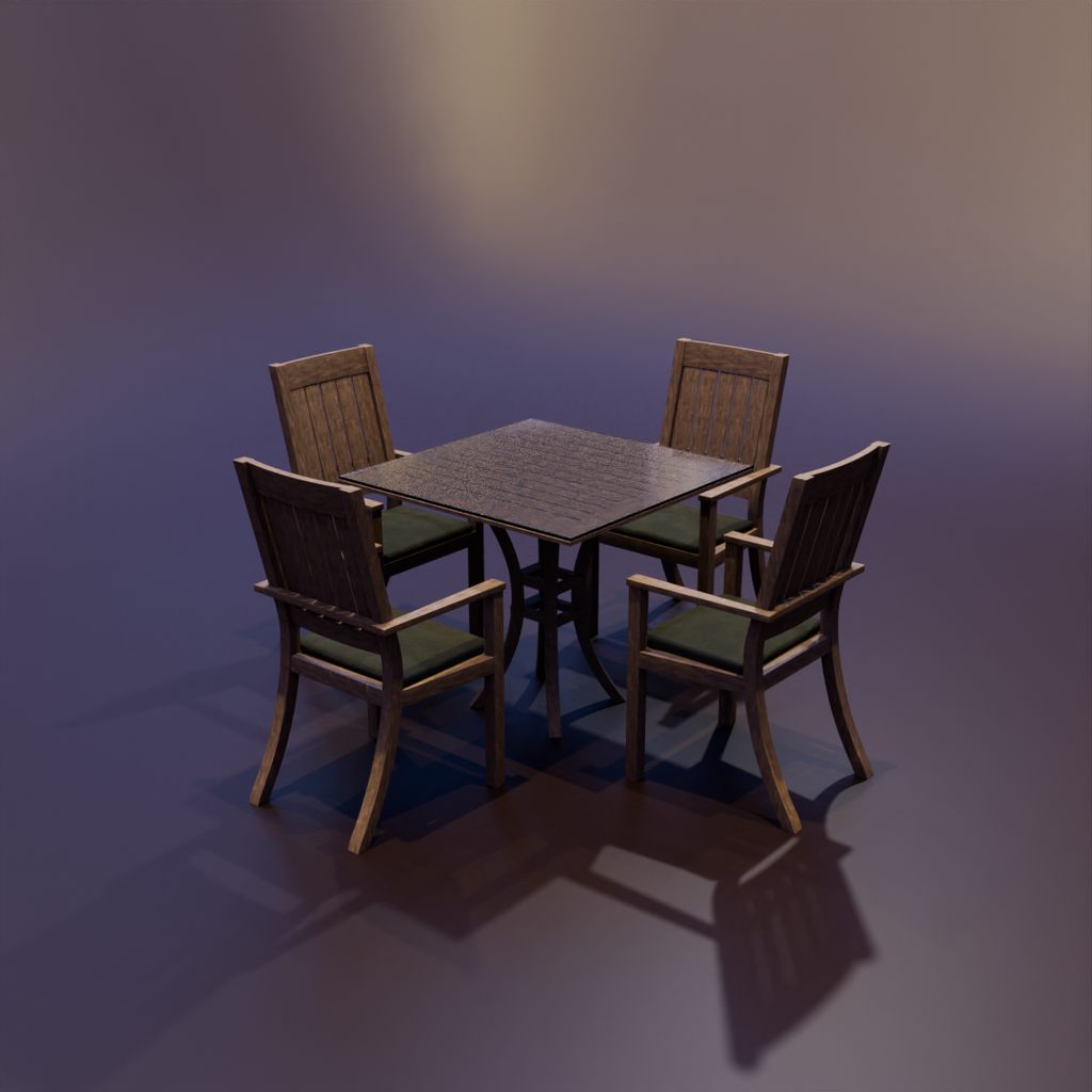 Restaurant patio furniture 15 | Chair-table Sets models | BlenderKit