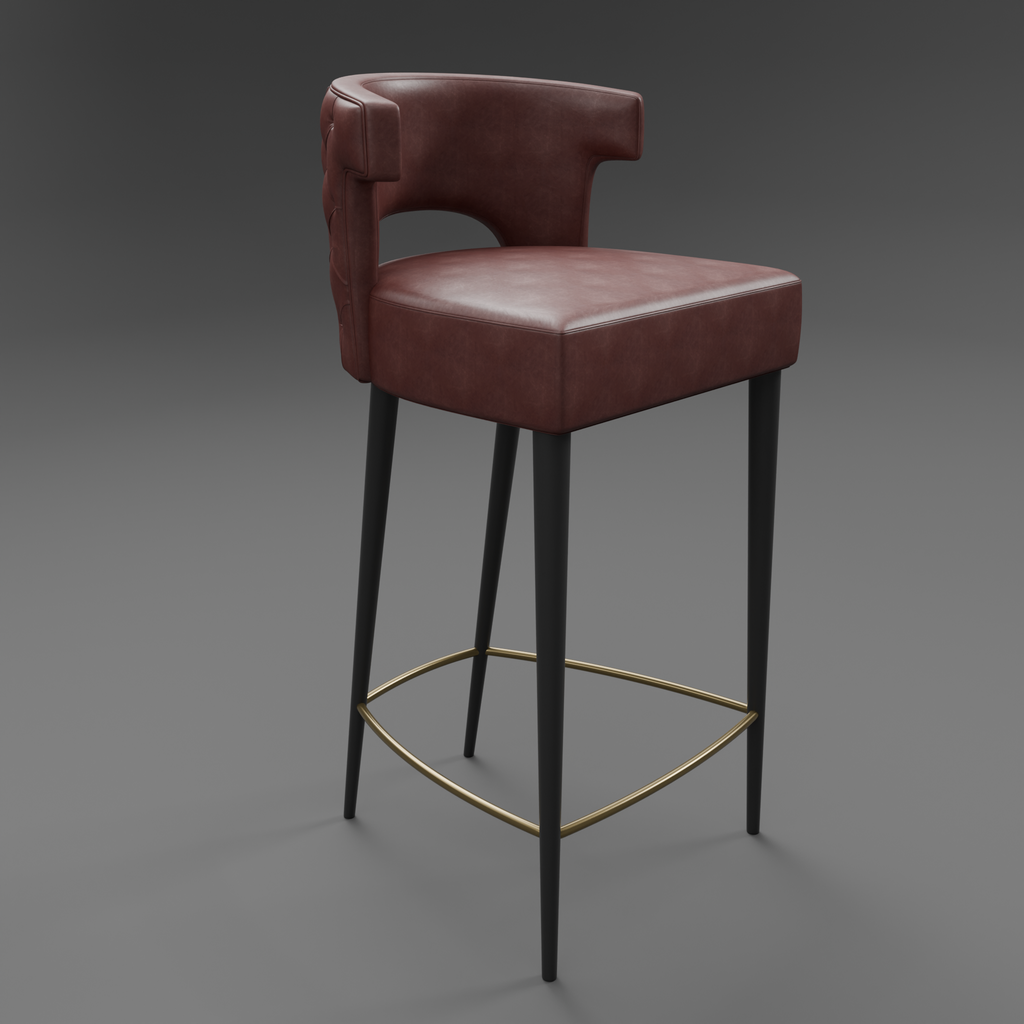 Brabbu Kansas Counter Stool | Bar chairs models | BlenderKit