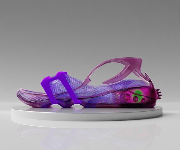 Sandals Purple | Footwear models | BlenderKit