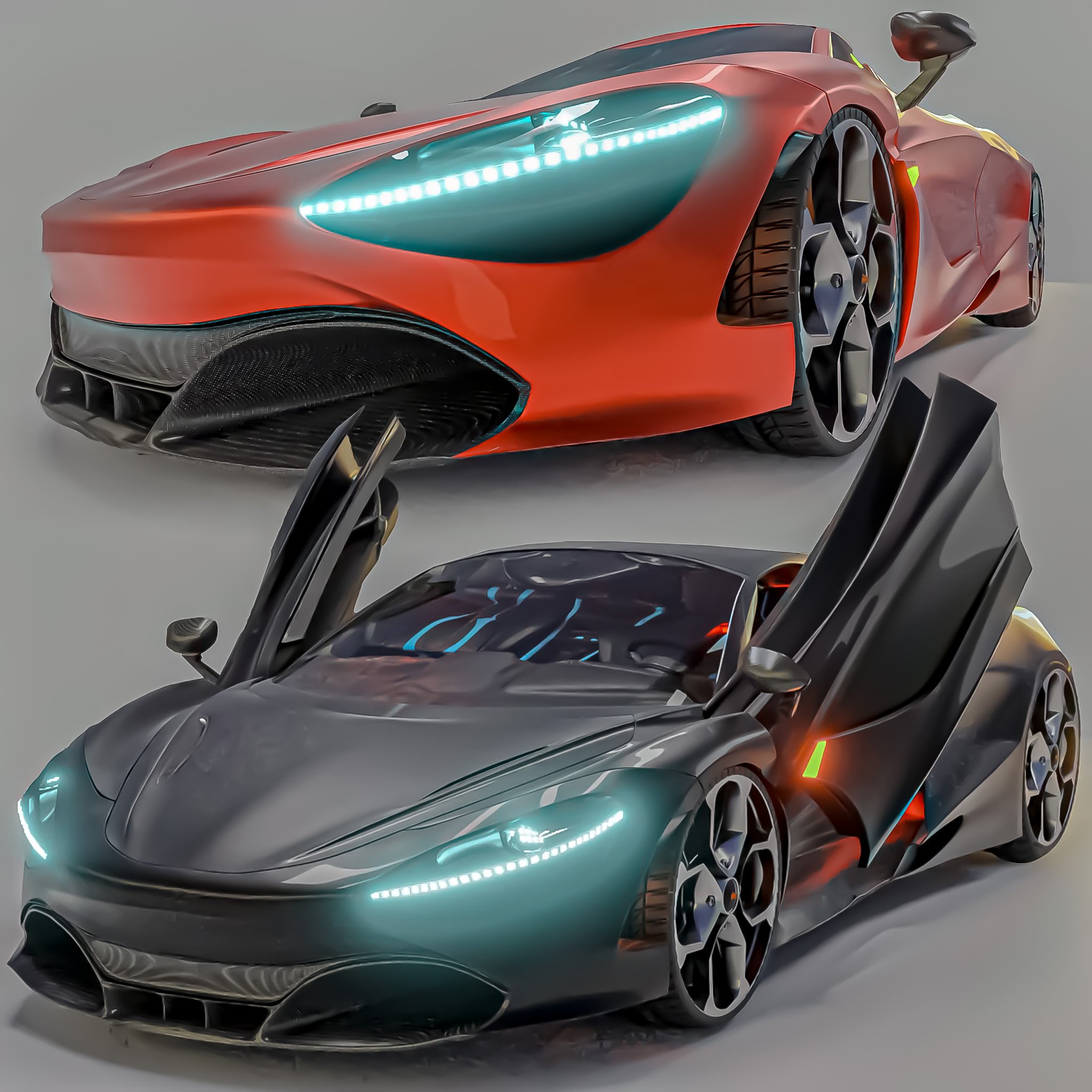Mclaren 720s | 3D Luxury / Supercar models | BlenderKit