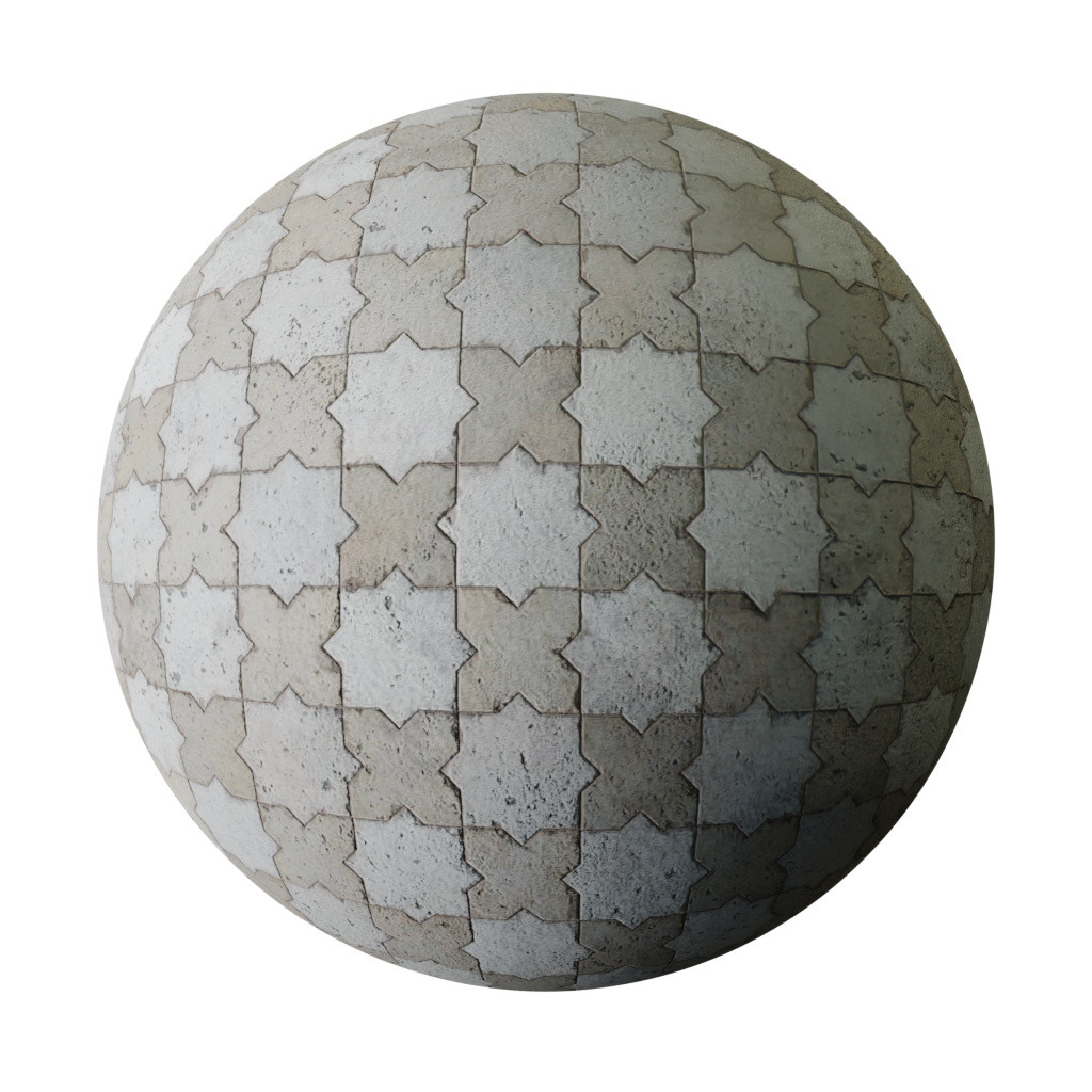 Star and cross Tile pattern | FREE tiles materials | BlenderKit