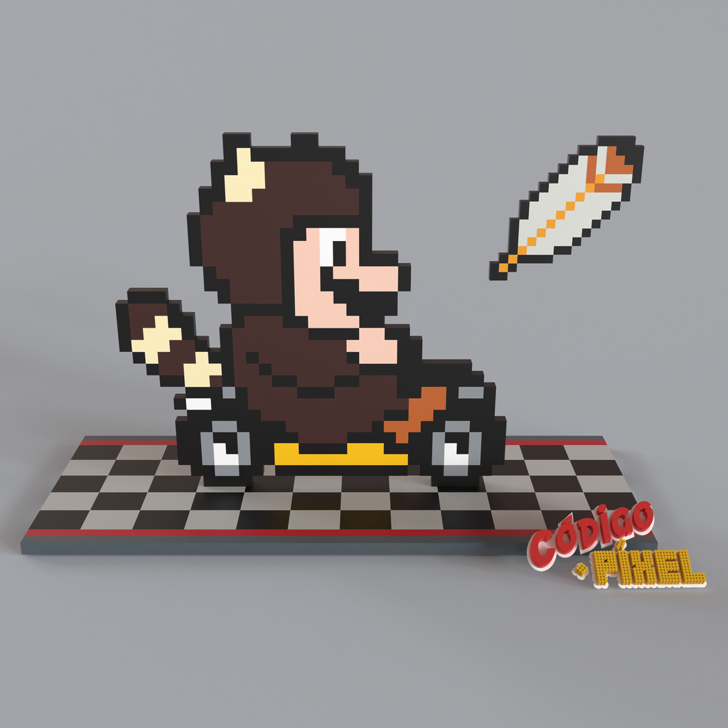 SMK072 - Super Pixel Kart Mario Tanooki | FREE 3D Character models ...