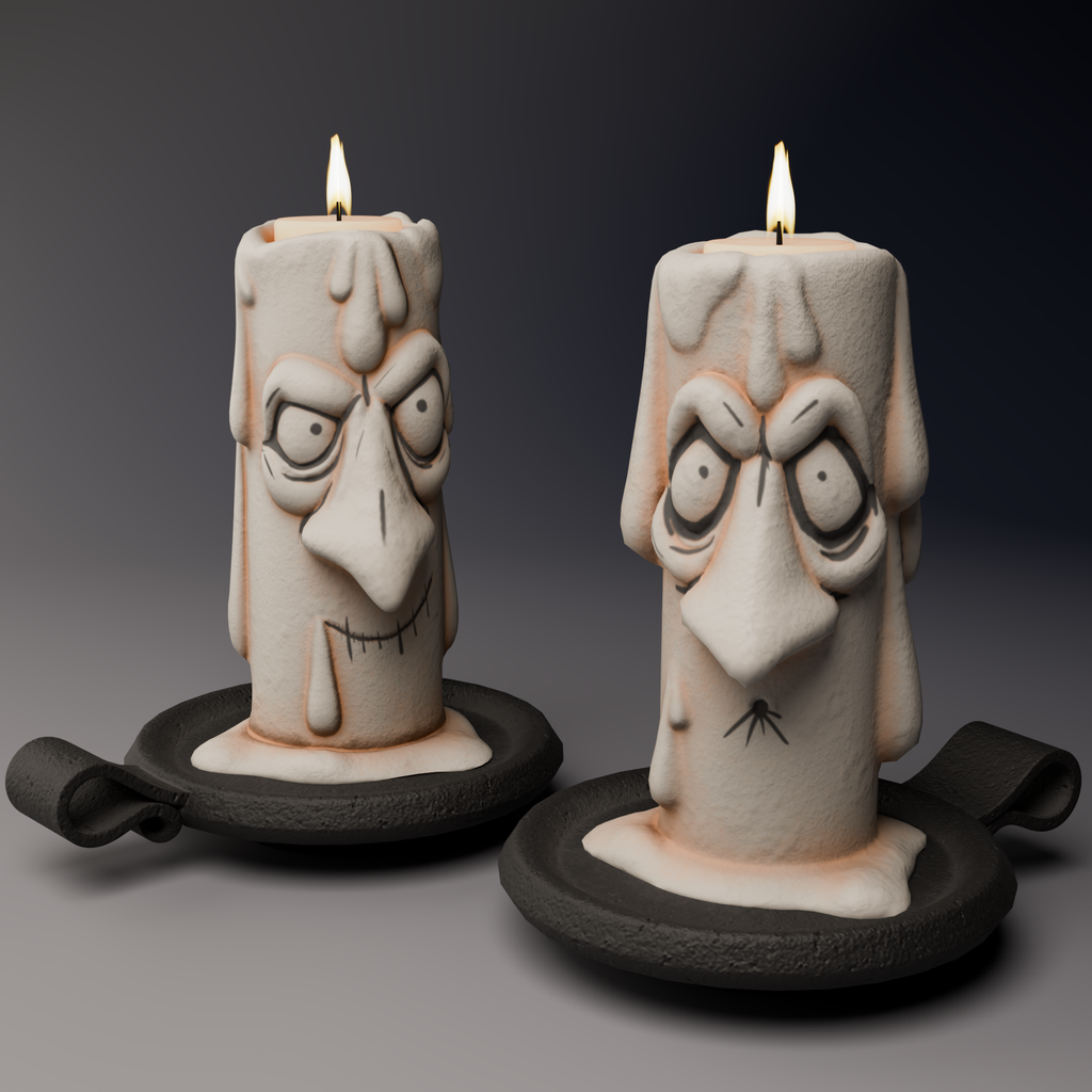 Halloween candles | FREE Holiday Decorations models | BlenderKit