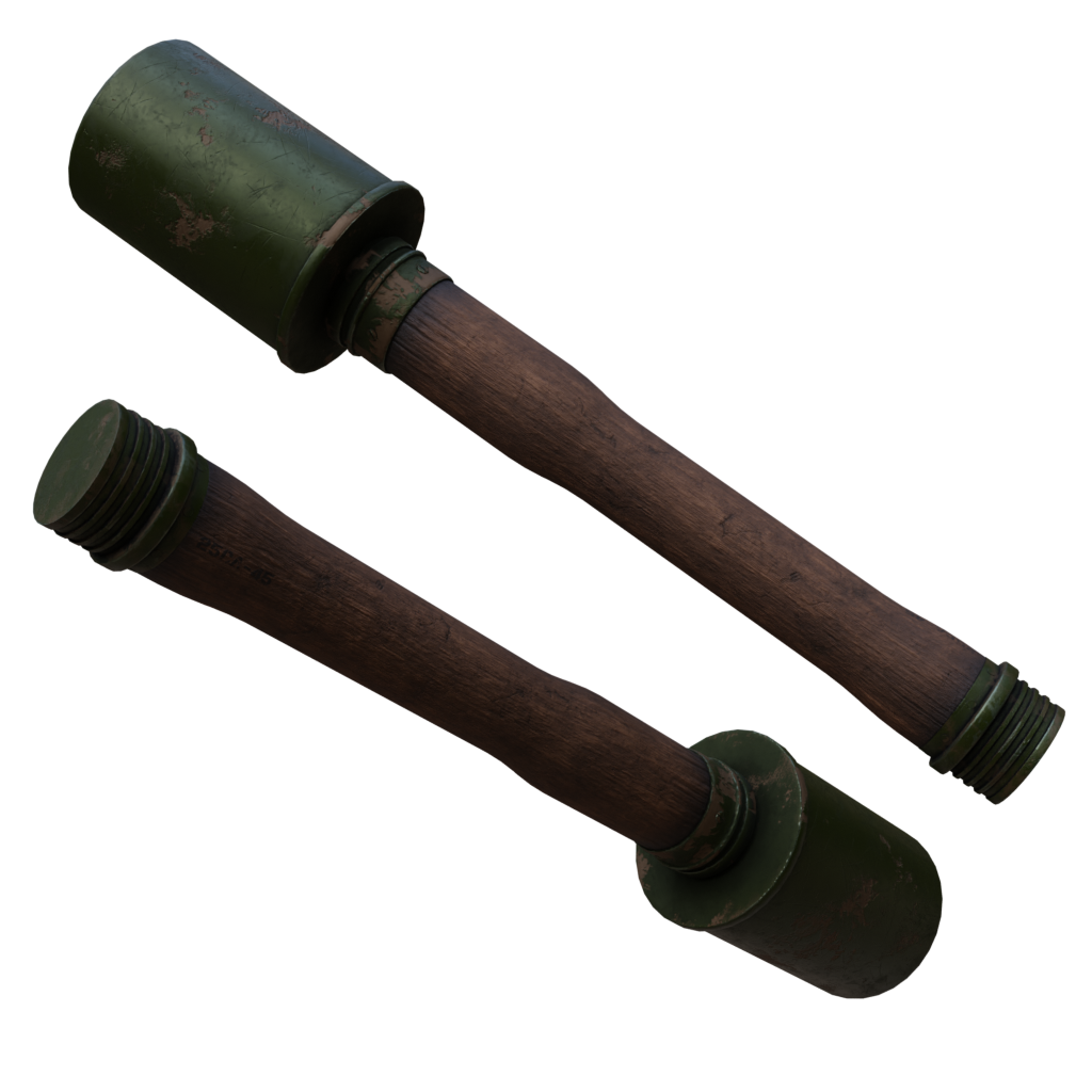 Old German hand grenade | FREE Modern Weapons models | BlenderKit