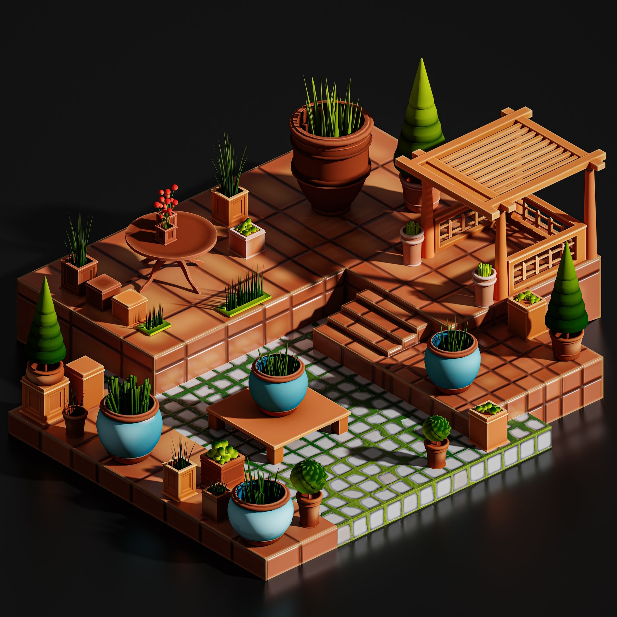 Garden | Architectural Scenes models | BlenderKit