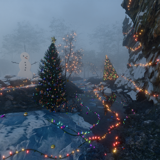 Magical Foggy Christmas Wilderness Scene | FREE Thematic Scenes scenes ...