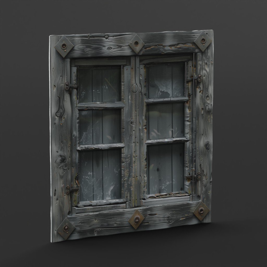Old window - T - 114 | Windows models | BlenderKit