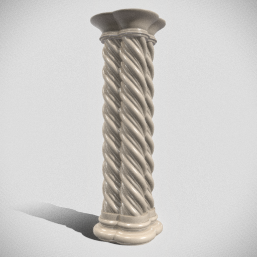 Column - Quadrilobate Twisted 3 | Architectural Structures models ...