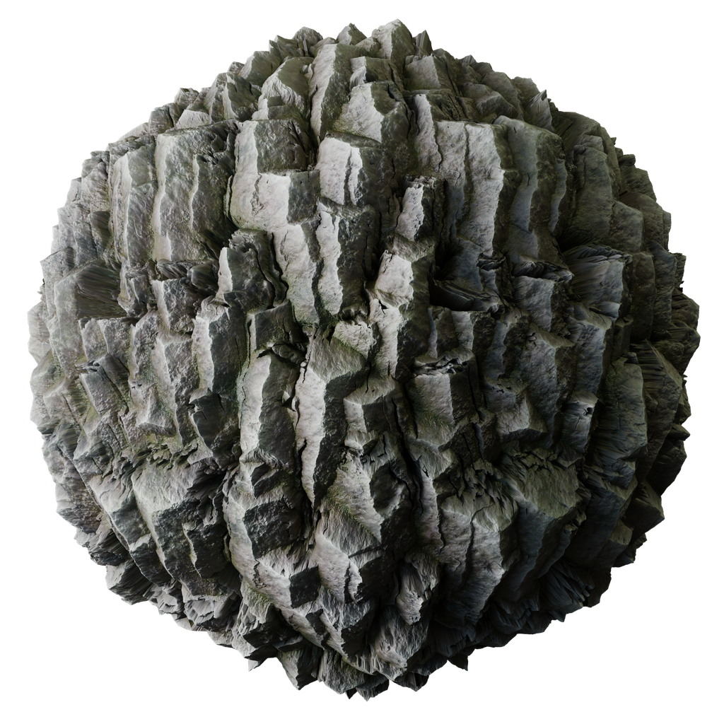 Jagged Basalt Cliff Rock | FREE rock materials | BlenderKit