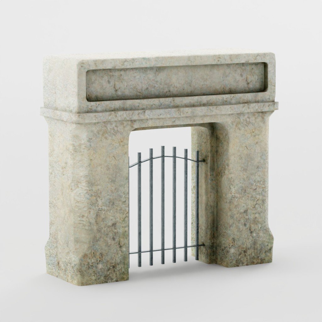 Stone Gateway Arch | Doors models | BlenderKit