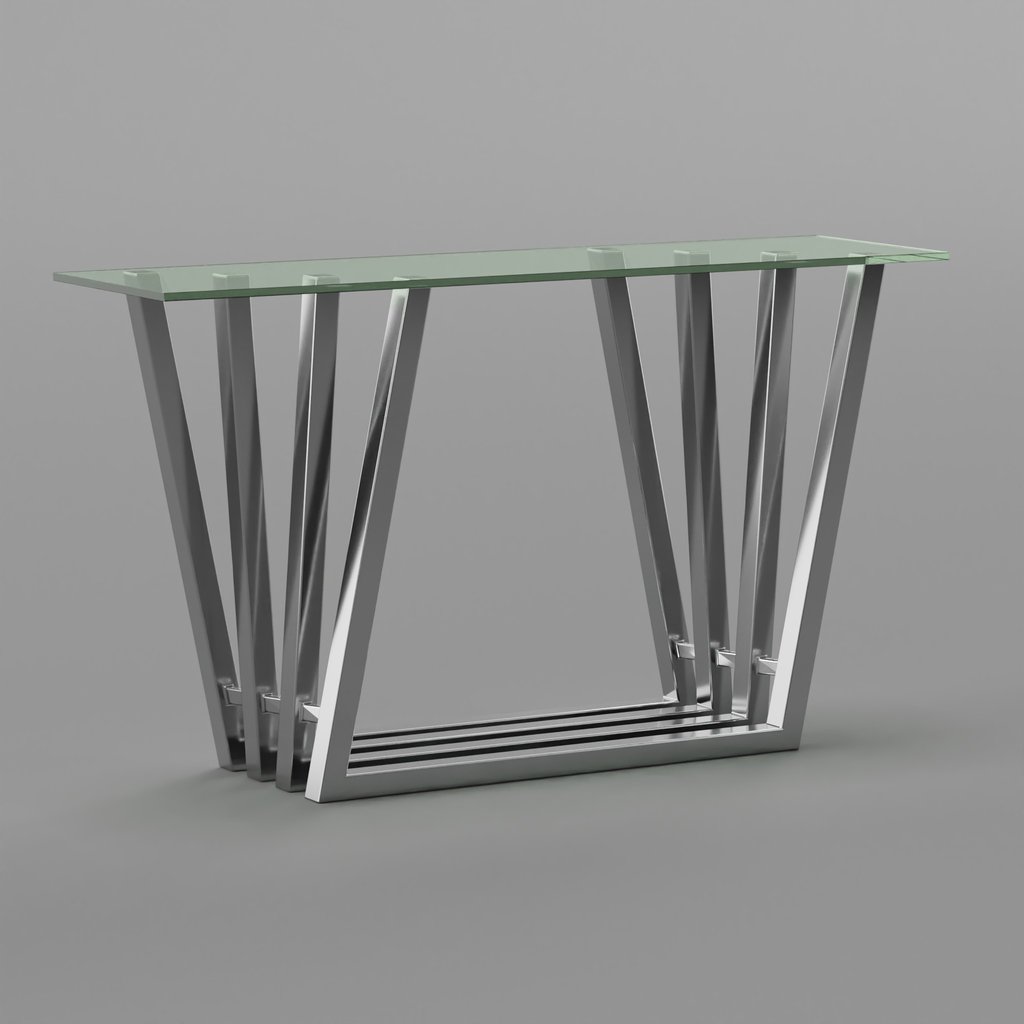 Slanted Frame Console Table | Consoles models | BlenderKit