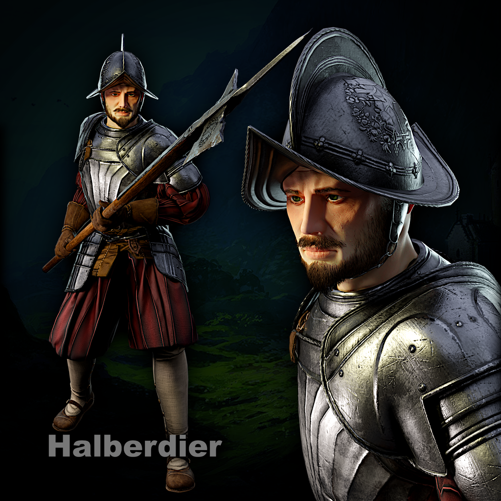 Halberdier | 3D Humanoids models | BlenderKit