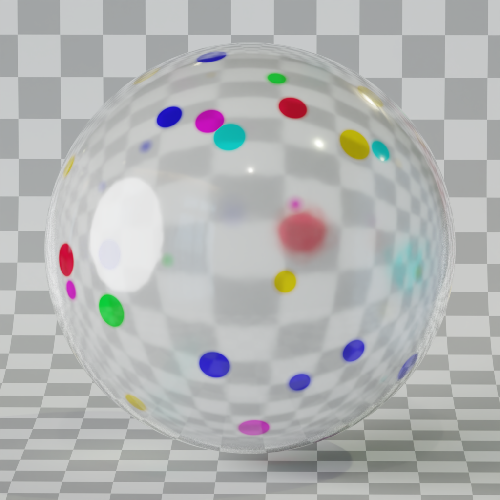 Multi-Color Spotted Clear Balloon | FREE plastic materials | BlenderKit