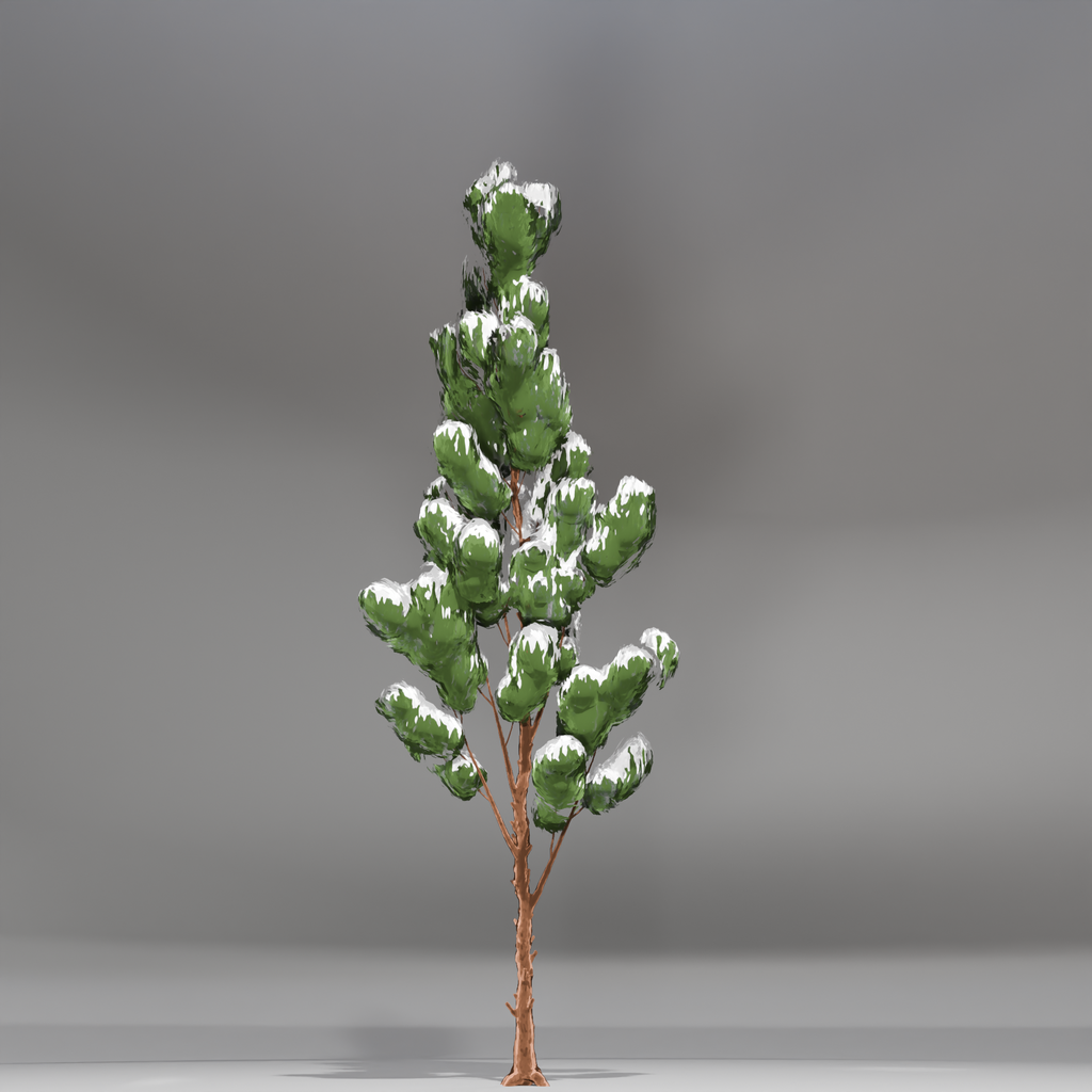 Snow Pine Toon Tree | Trees models | BlenderKit