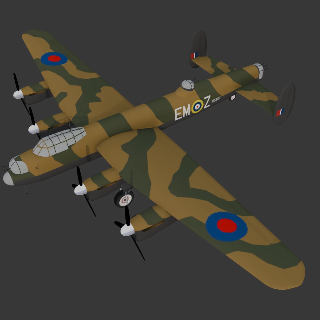 Bomber Avro Lancaster | Historical Planes 3D Models models | BlenderKit