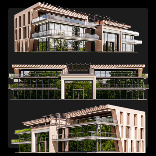 Modern Restaurant | FREE Commercial Buildings models | BlenderKit